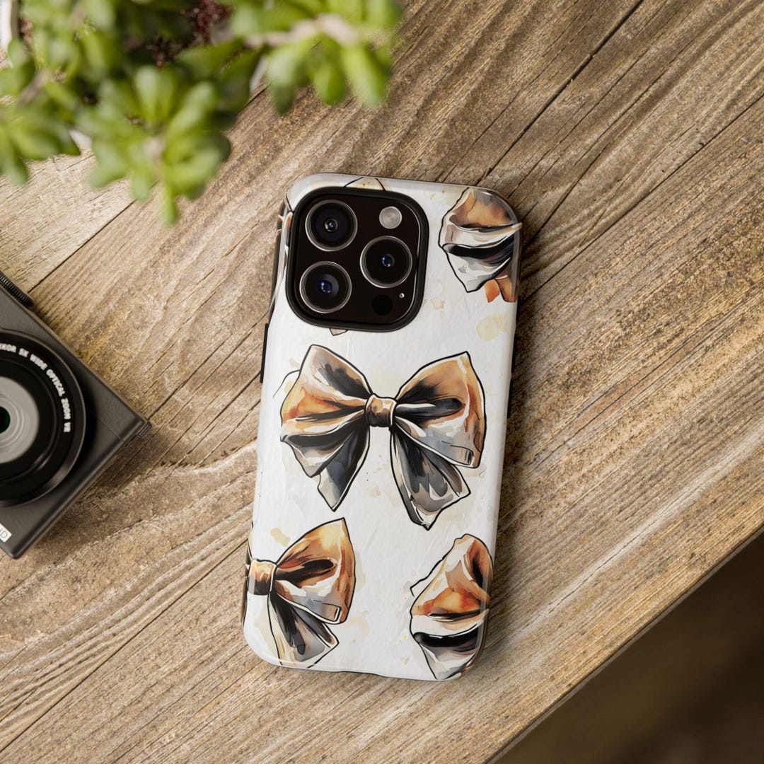Stylish Phone Case With Bow Design - Custom Tech Accessory, Gift for ...