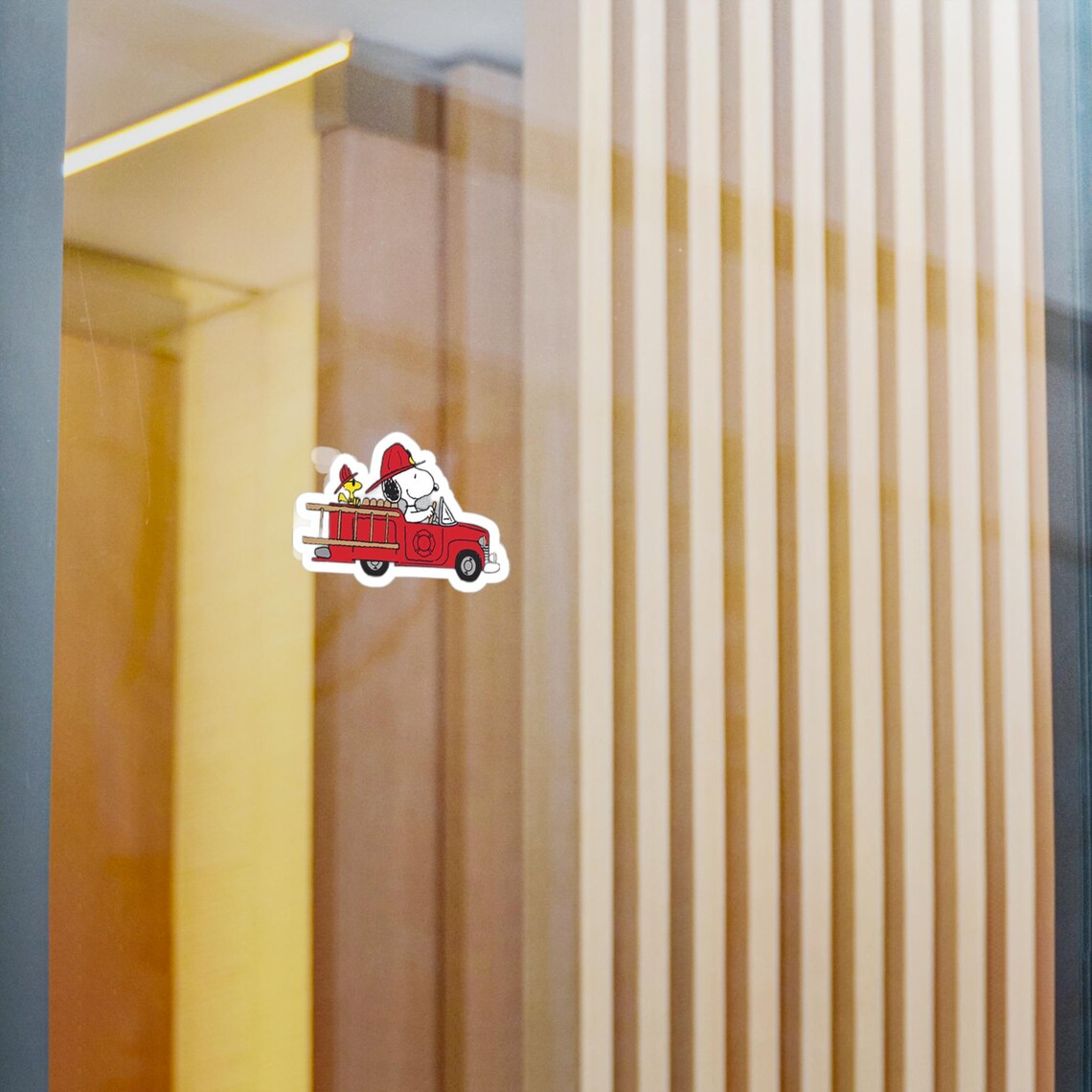 Firefighter Snoopy Sticker for Laptop, Car, Water Bottle, Phone, Gift ...