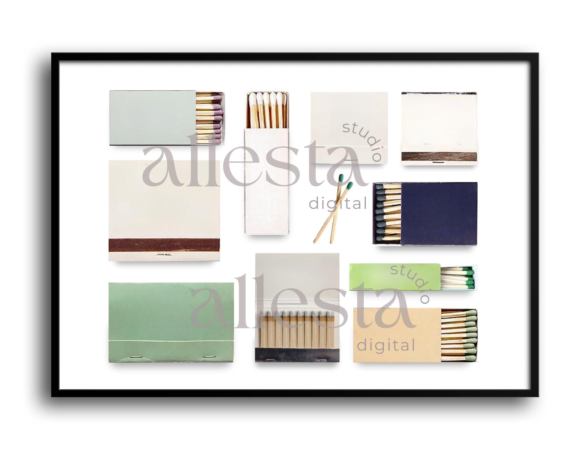 Blank Matchbox Print Wall Decor | Template Matchbook Art | Digital ...