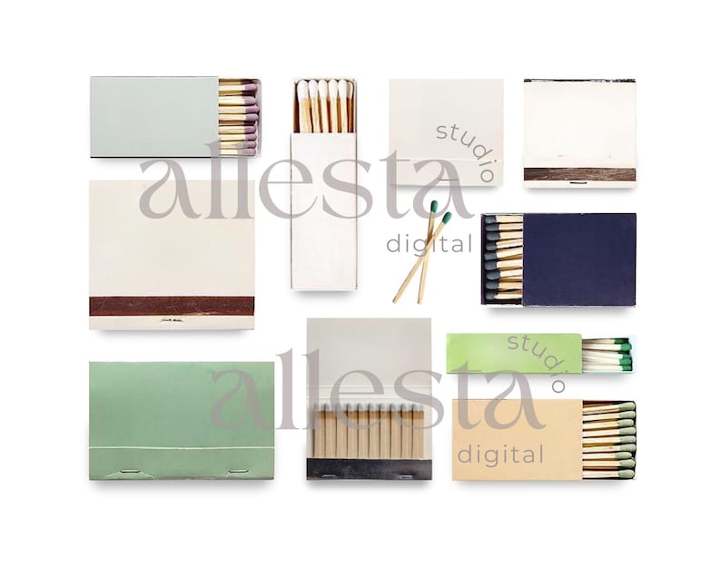 Blank Matchbox Print Wall Decor | Template Matchbook Art | Digital ...