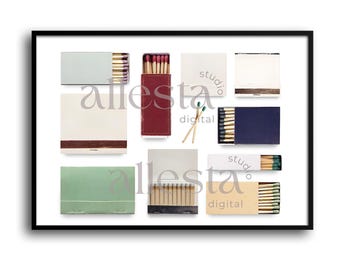 Blank Matchbox DIY Template | Collage Print Poster | Digital Download ...