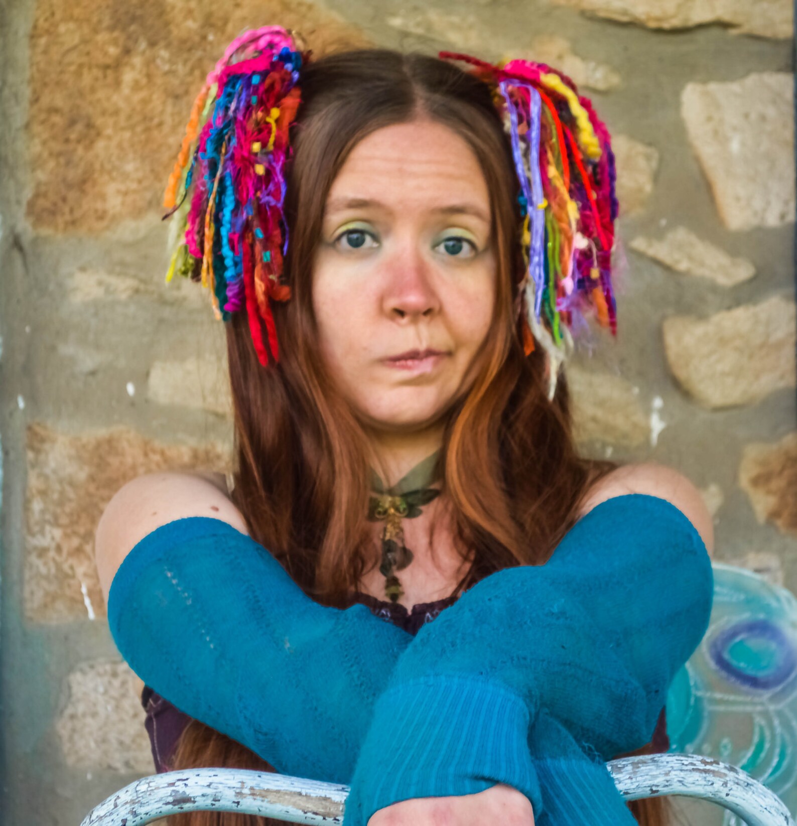 Rainbow Confetti Pigtails | Etsy