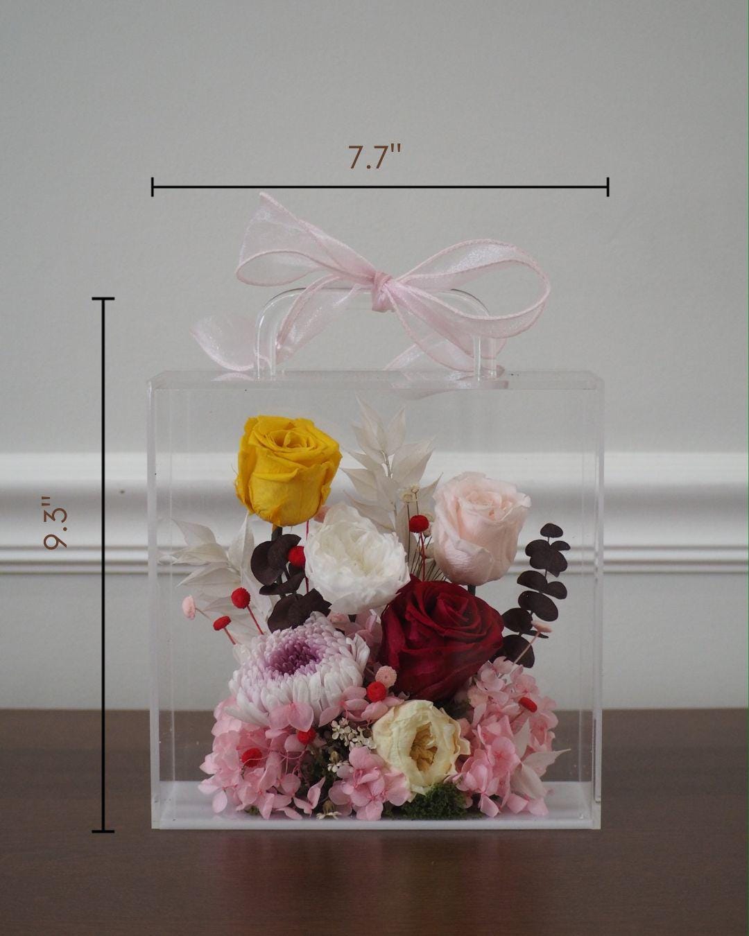 Luxurious Preserved Flowers Box, Preserved Rose, Preserved ...