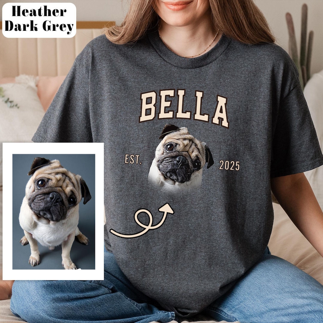 Custom Dog Face Shirt, Personalized Pet Tshirt With Name, Custom Dog ...