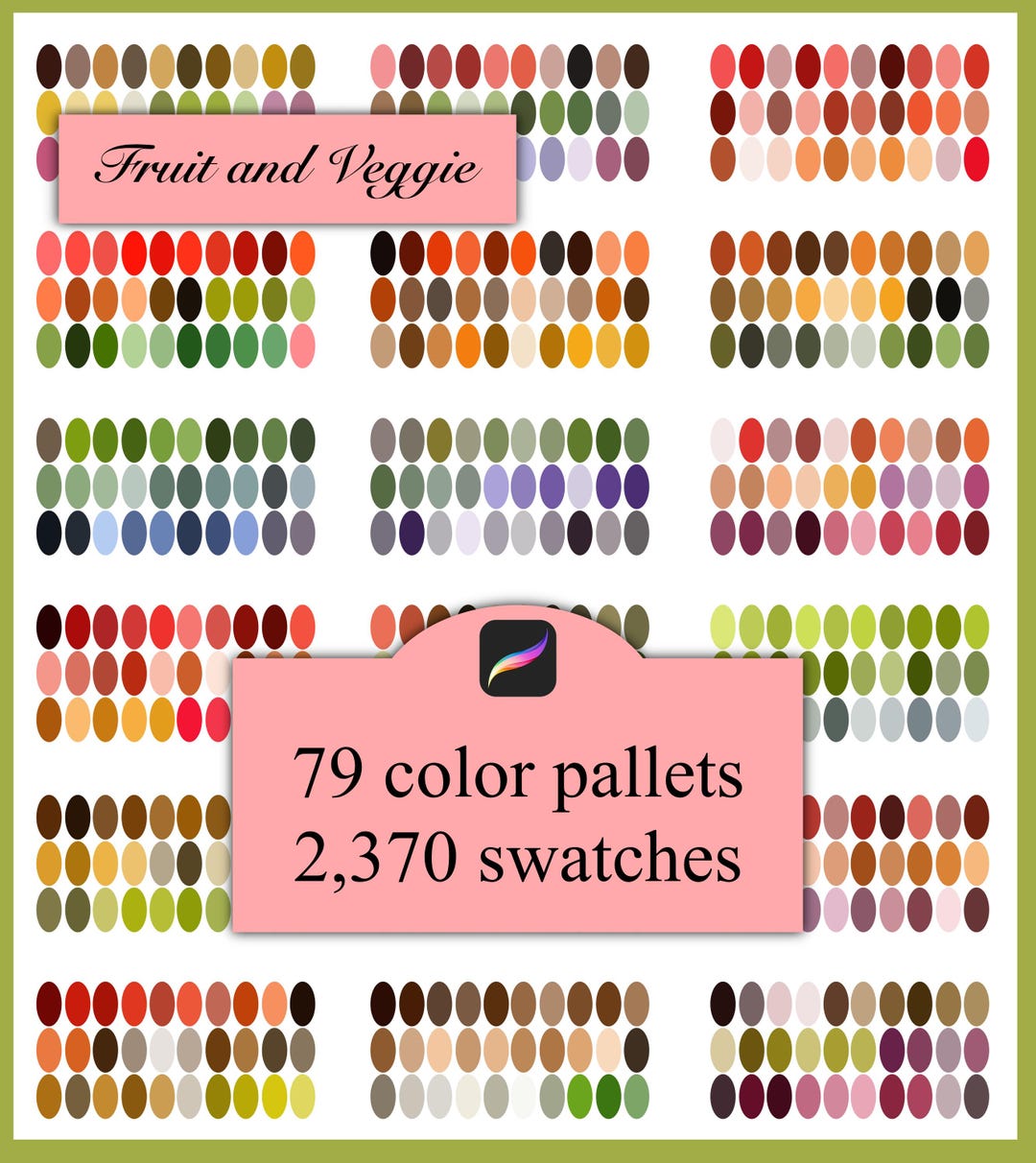 Color Pallet for Procreate - Etsy