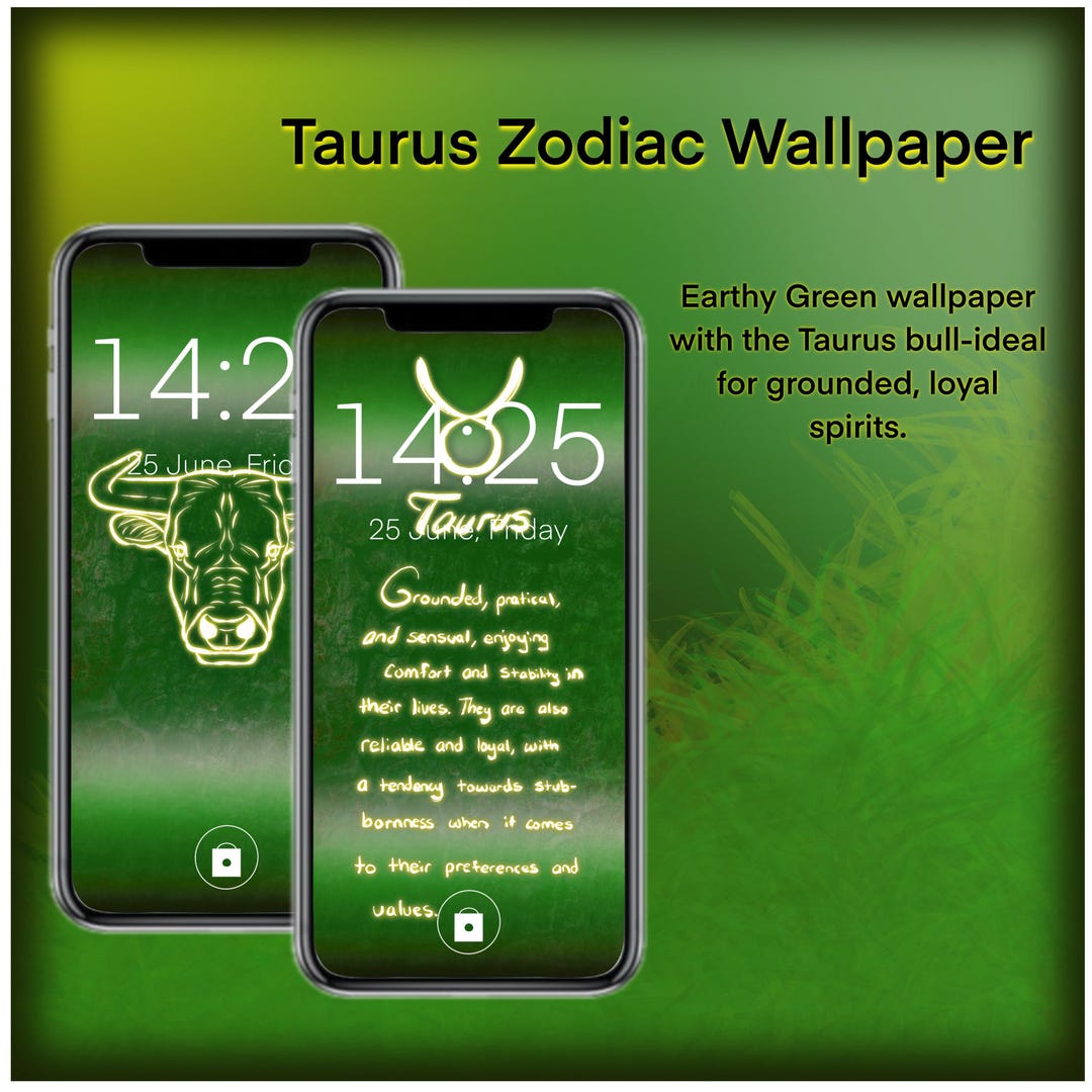 Taurus Zodiac Wallpaper - Etsy