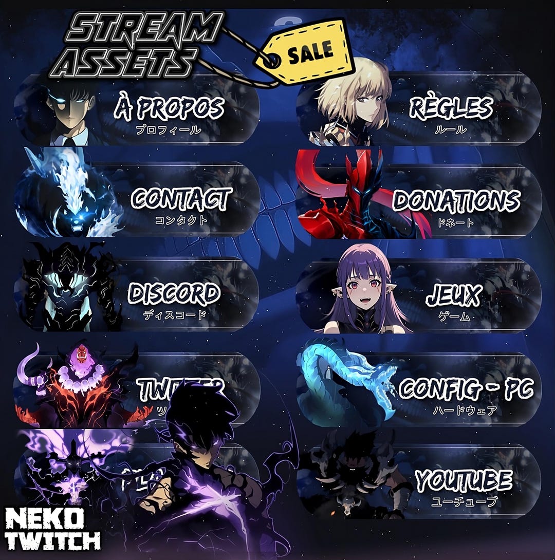 Twitch Panels Anime - Solo Leveling | French - Version | HD Quality ...