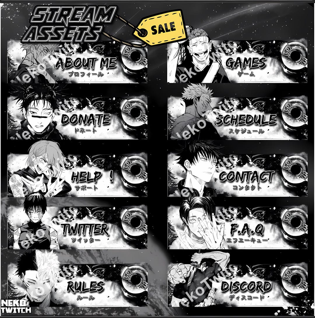 Kyōka Enbu (x10) – Twitch Panels Anime - Etsy