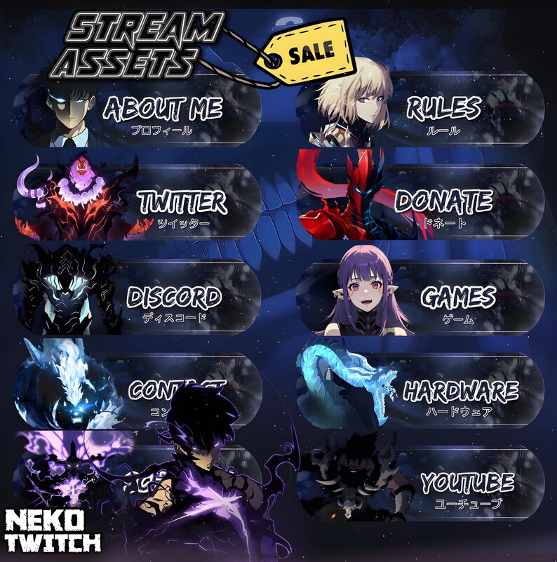 Twitch Panels Anime - Solo Leveling | English - Version | HD Quality ...