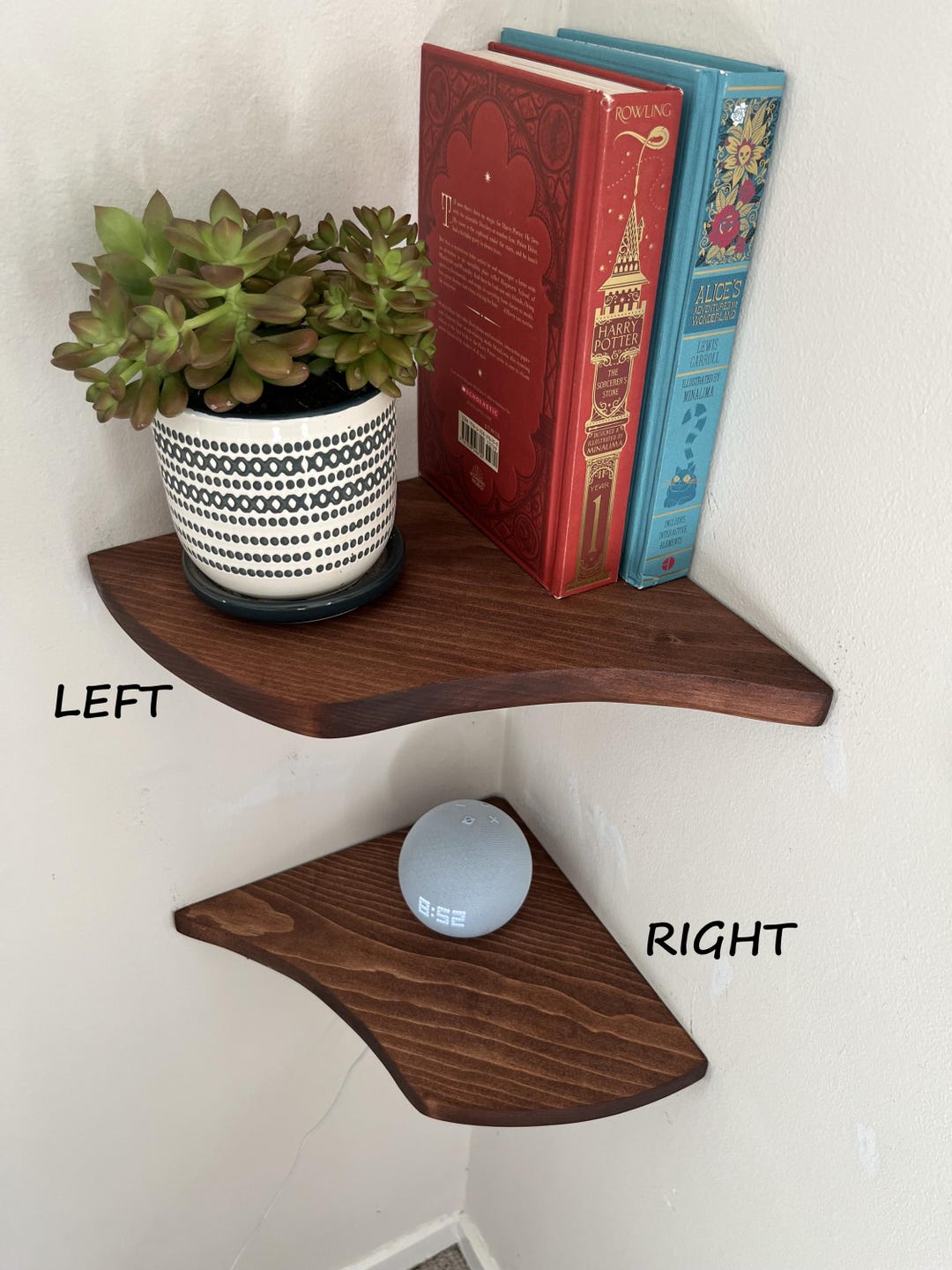 Modern Corner Shelf With Rounded Bottom Edge, Minimalist Design, Modern ...