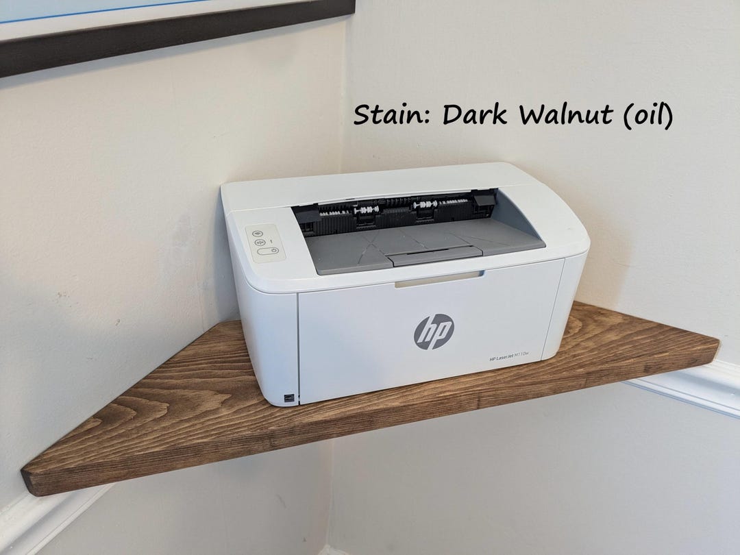 Corner Printer Shelf - Computer Table - Modern Floating Corner Shelf ...