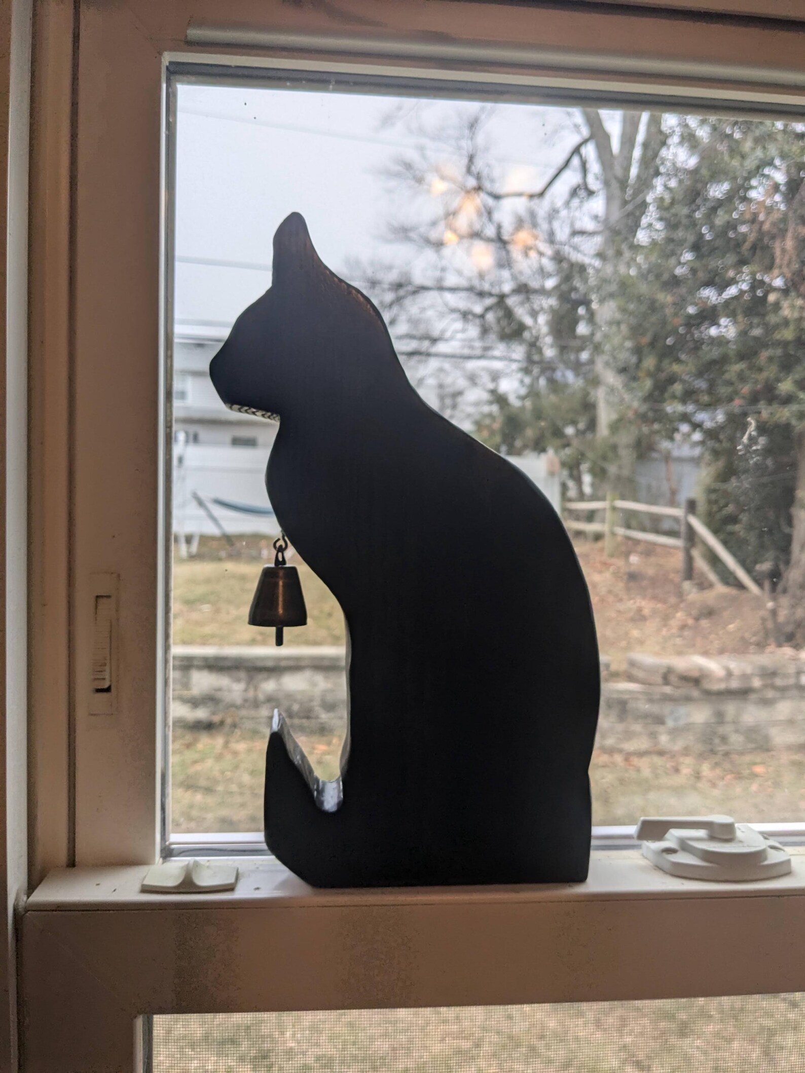 Shou Sugi Ban Cat Fence Decoration: Wood Torched Cat Art - Etsy