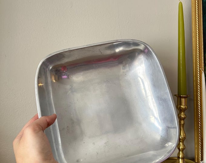 Vintage Silver Chrome Serving Tray / Decorative Bowl - Etsy