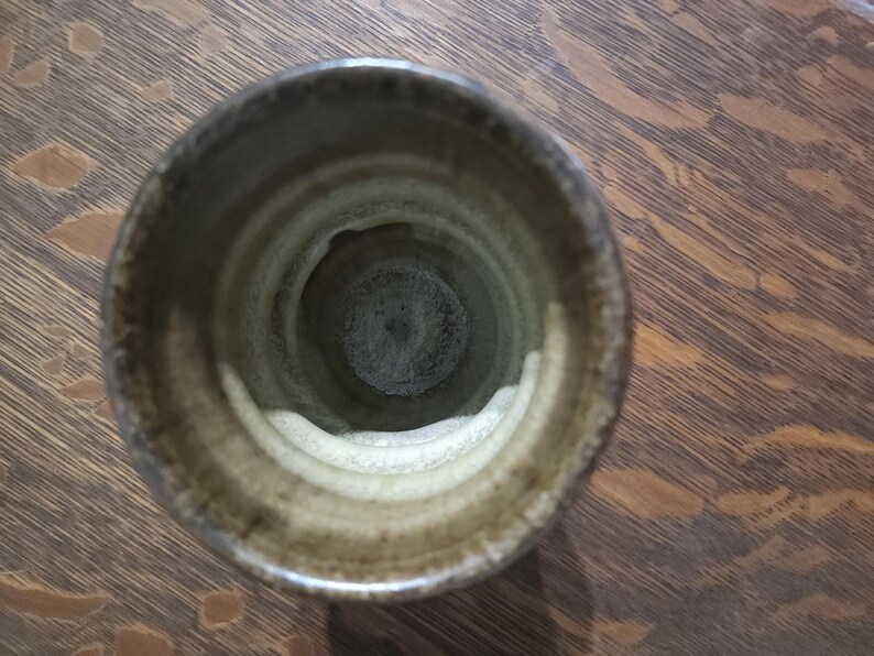 Hand Thrown Studio Pottery Vase Earth Tone Drip Glaze Ceramic Vessel - Etsy