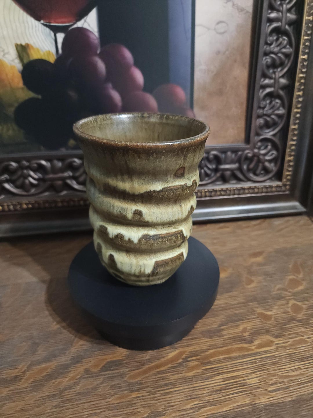 Hand Thrown Studio Pottery Vase Earth Tone Drip Glaze Ceramic Vessel - Etsy