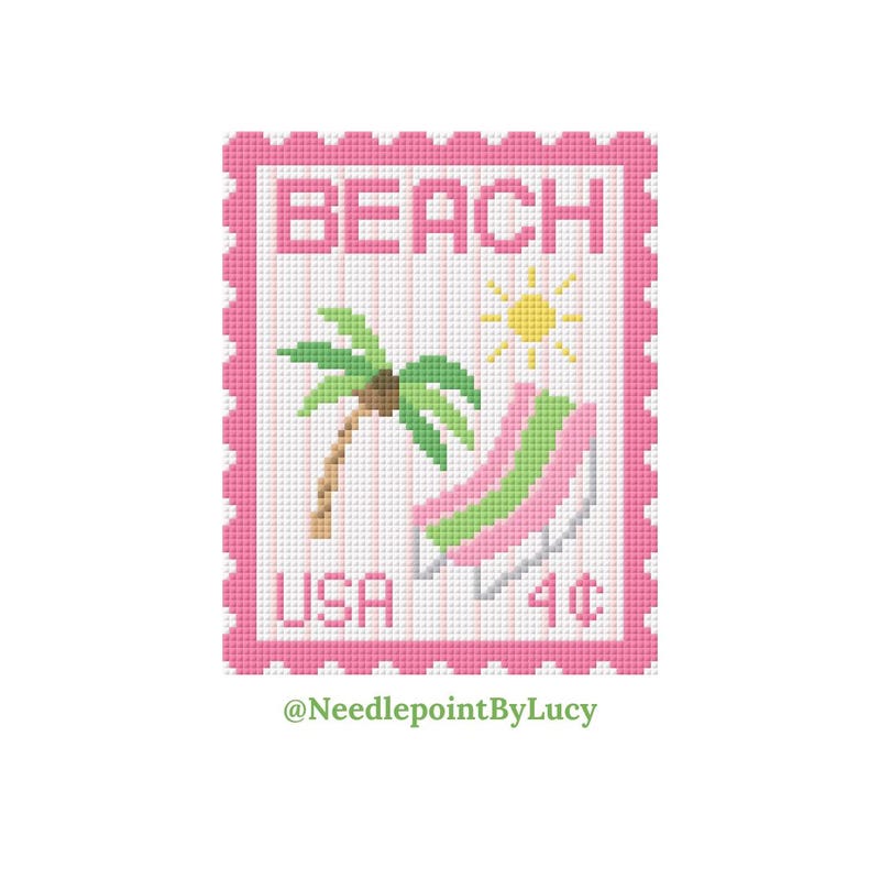 Beach Needlepoint - Etsy