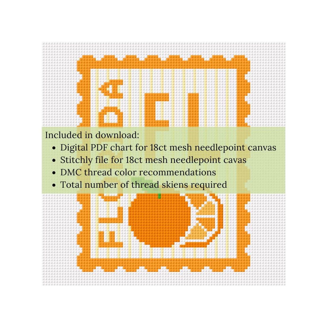 Florida Stamp Needlepoint Chart PDF - Etsy
