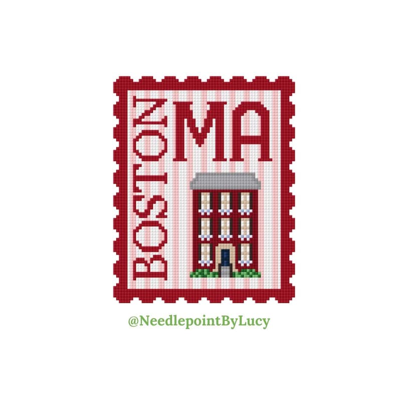 Boston Massachusetts Needlepoint Chart PDF - Etsy