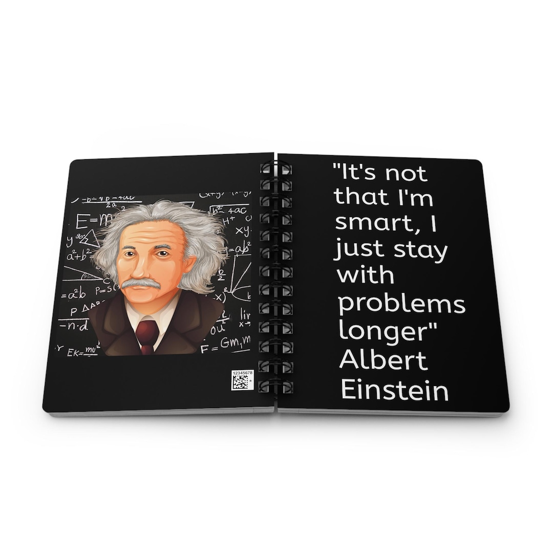 Albert Einstein Spiral Bound Journal - Science Notebook, Physics Diary ...
