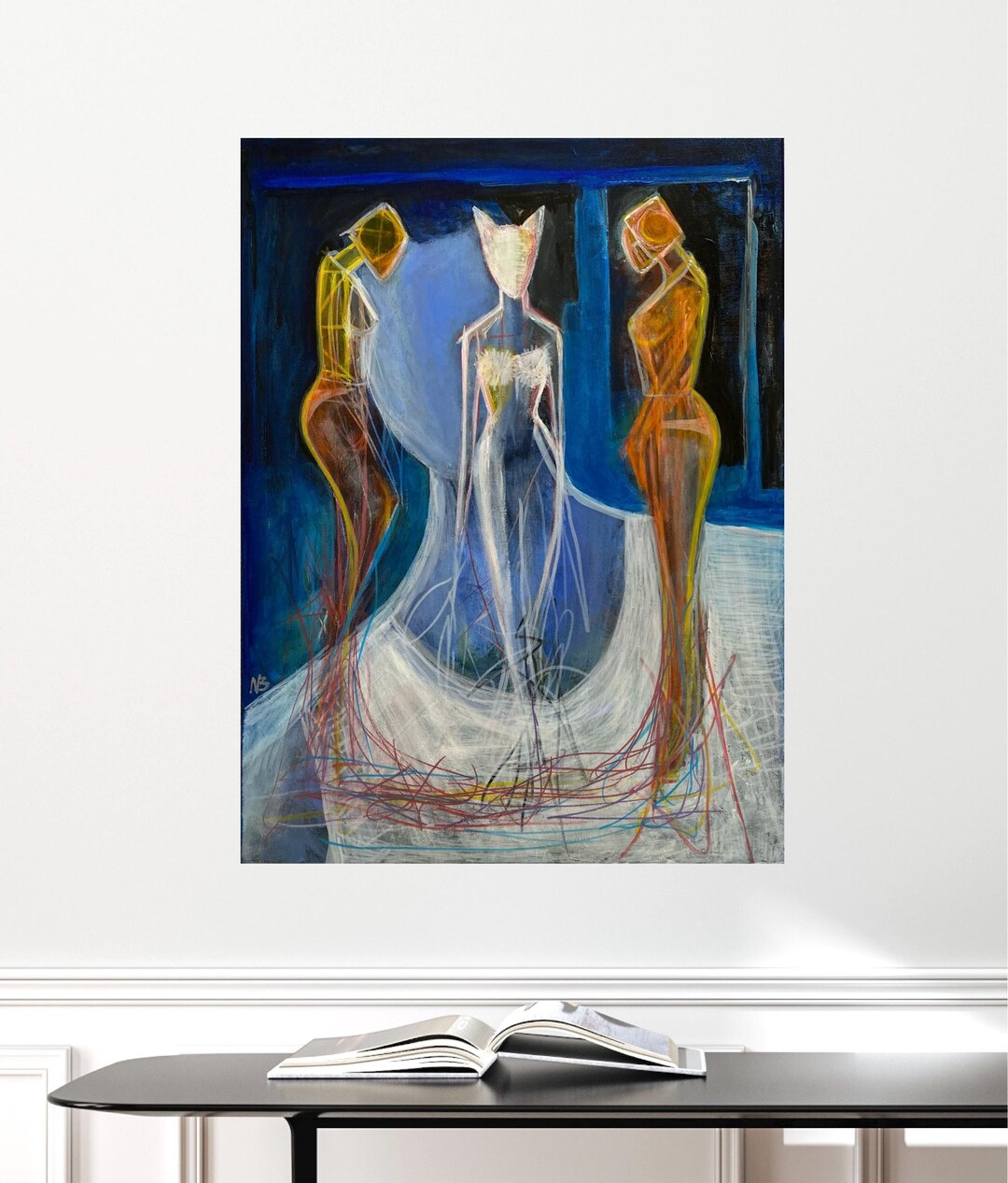 Expressive Abstract Painting - Original Acrylic Art on Canvas “power ...