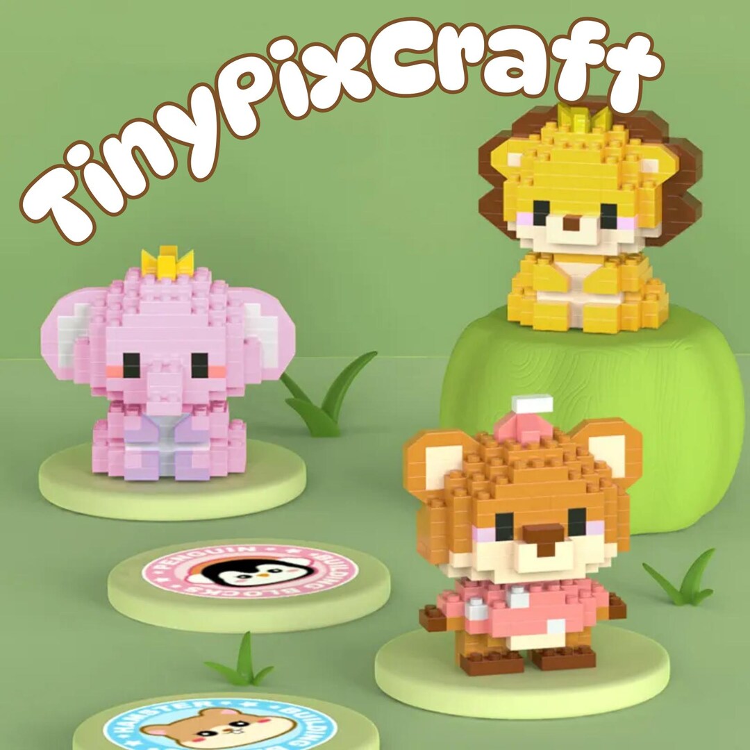 Animal Nano Bricks Cute DIY Building Blocks Kit Animal Themed Mini ...