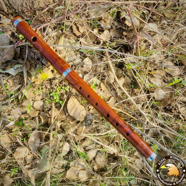 Handmade Irish Rosewood Flute, Shined Brown Musical Instrument - Etsy