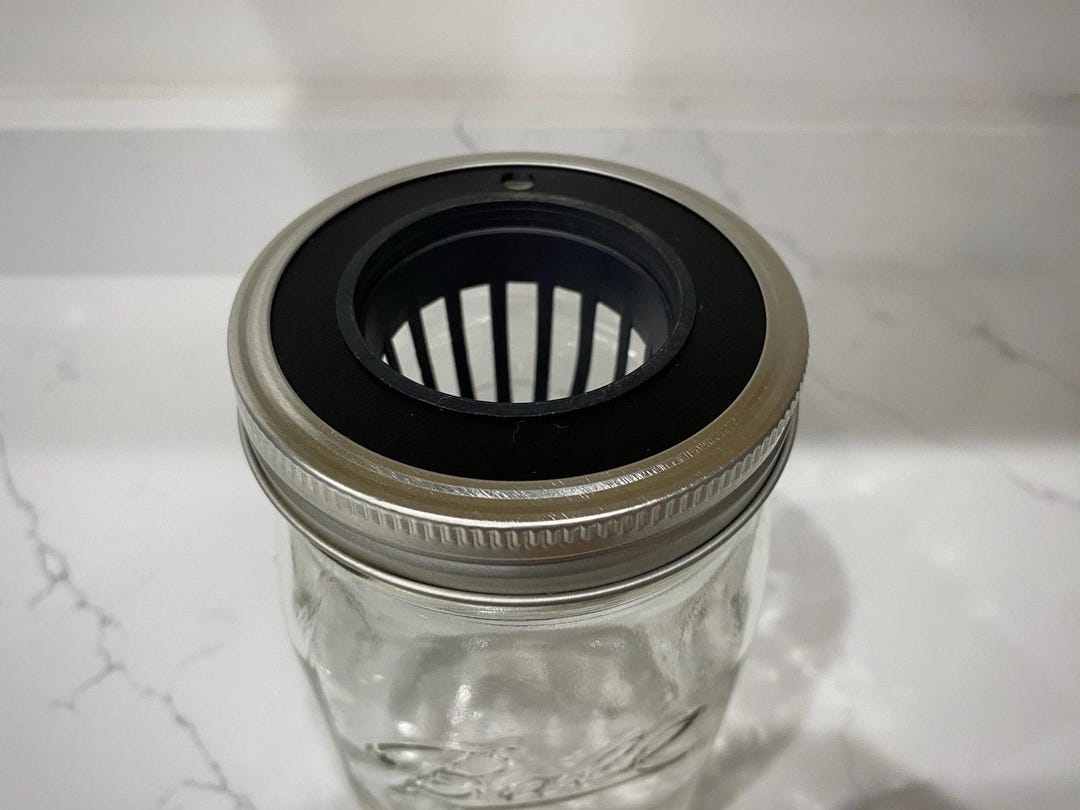 2" Inch Net Pot Adapter for Wide Mouth Mason Jars | Kratky Gardening - Etsy