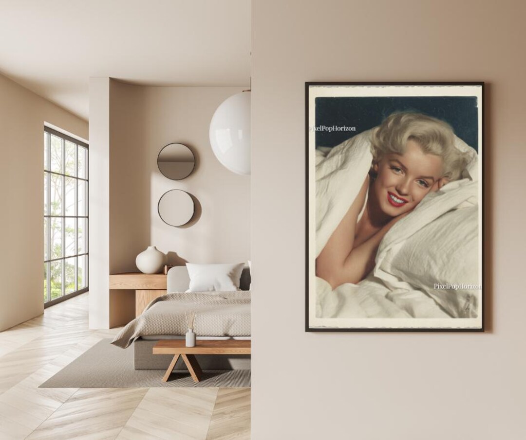 Marilyn Monroe in Bed Under the Sheets – Vintage Bed Portraits – Retro ...