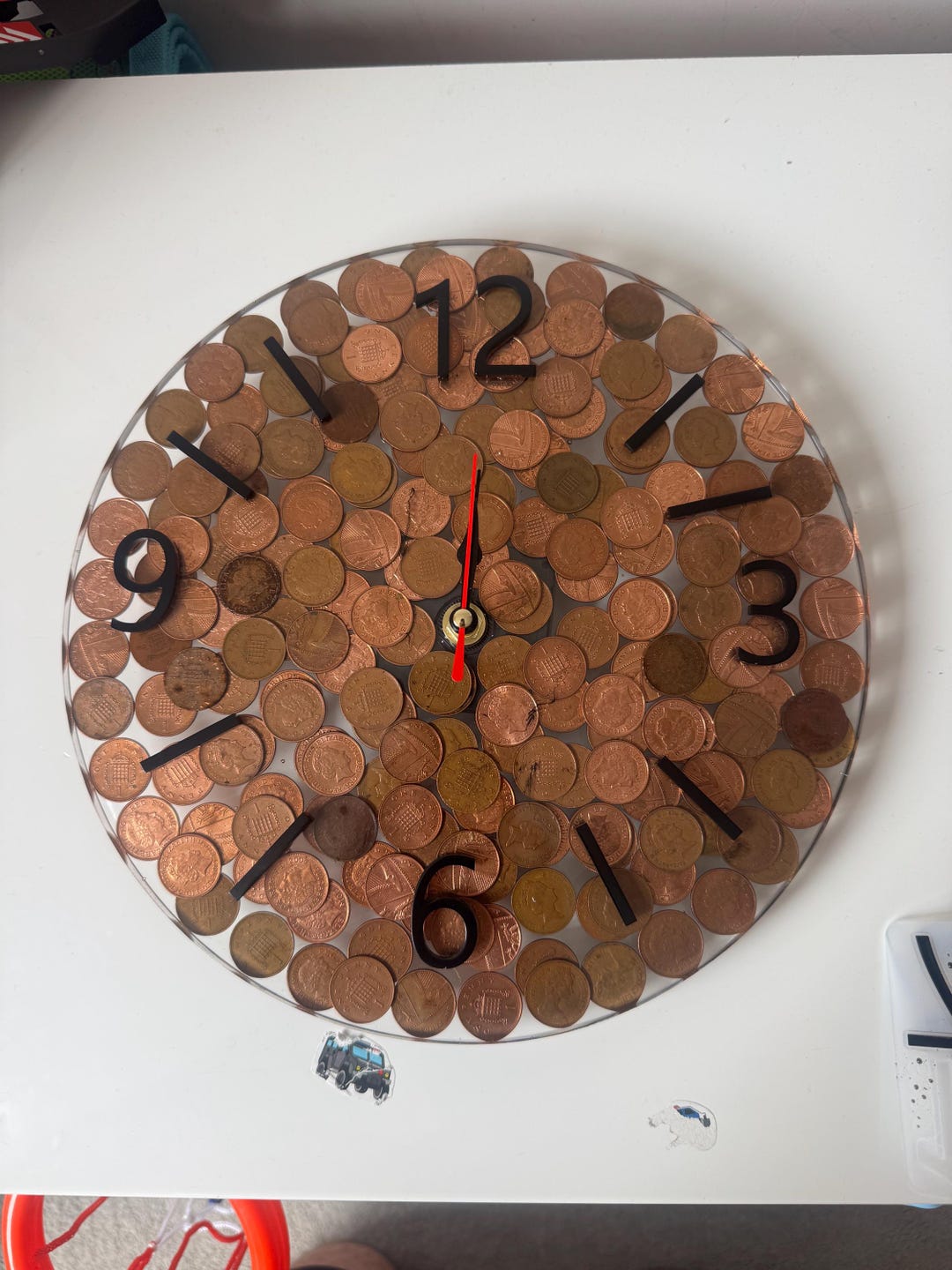 Custom Made Resin Penny Clock - Etsy
