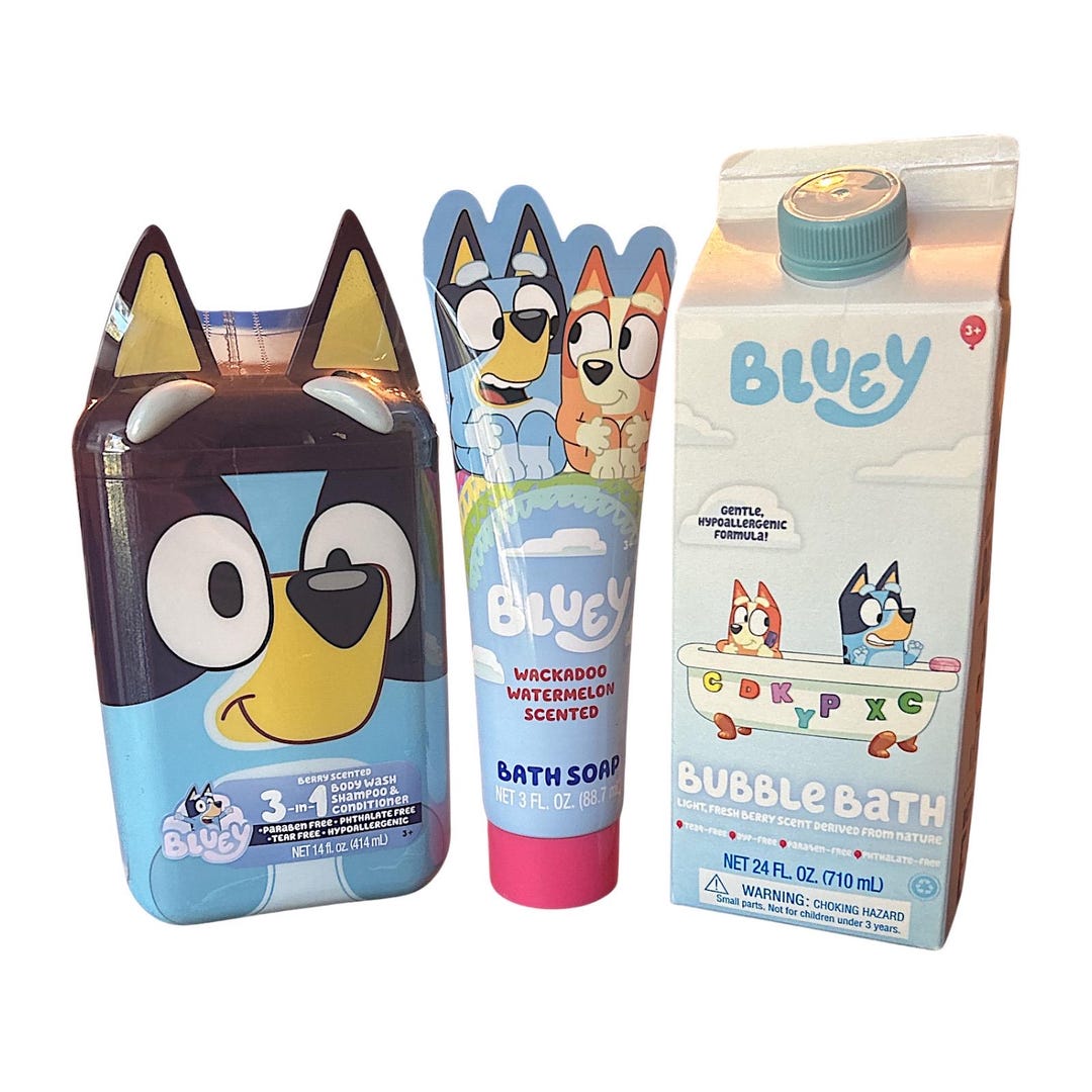 Bluey Bath Time Gift Set: 3-in-1 Shampoo, Bubble Bath & Paint Soap - Etsy