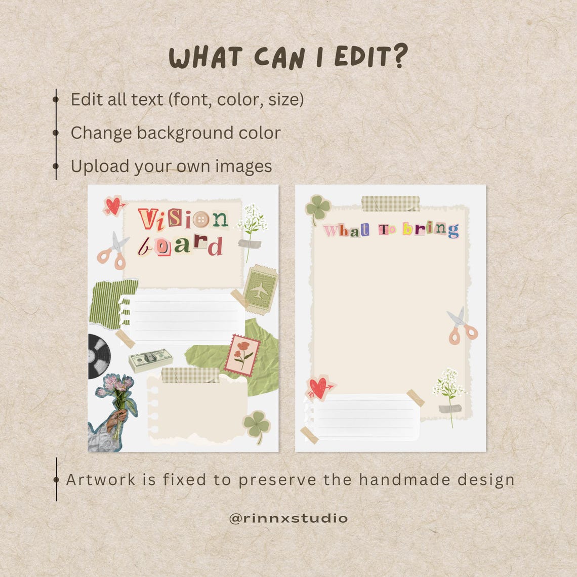 Printable Vision Board Party Invite Template | Editable Canva ...