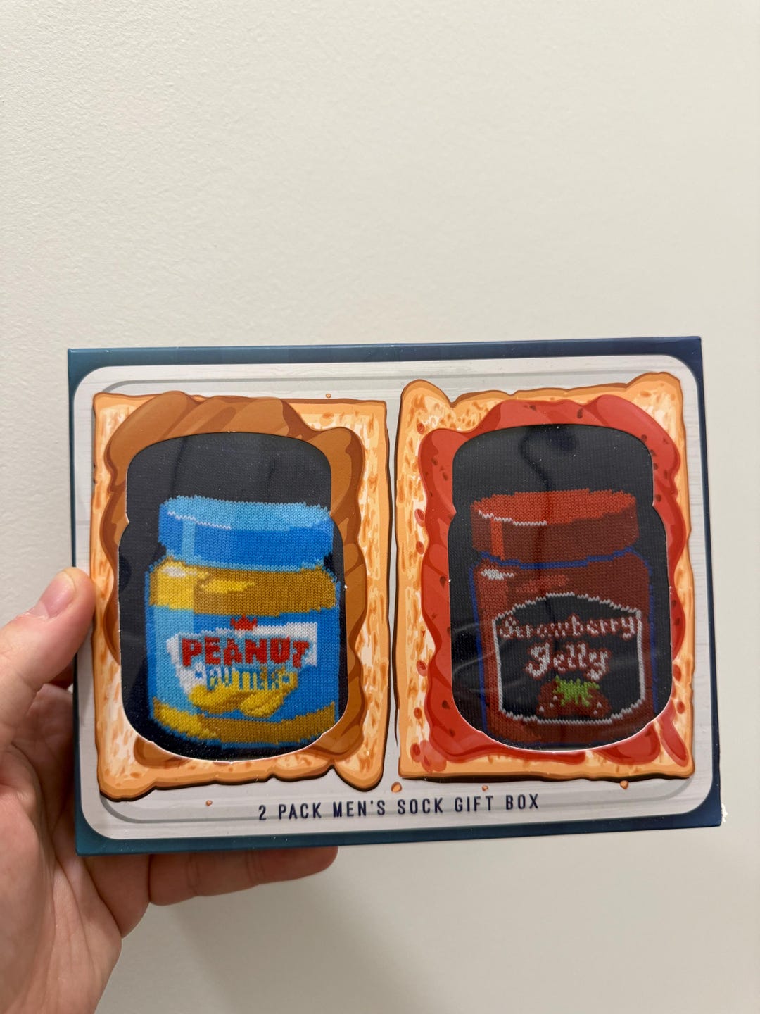 Peanut Butter & Jelly Men’s Socks Gift Box – Fun Food Lover 2-pack ...