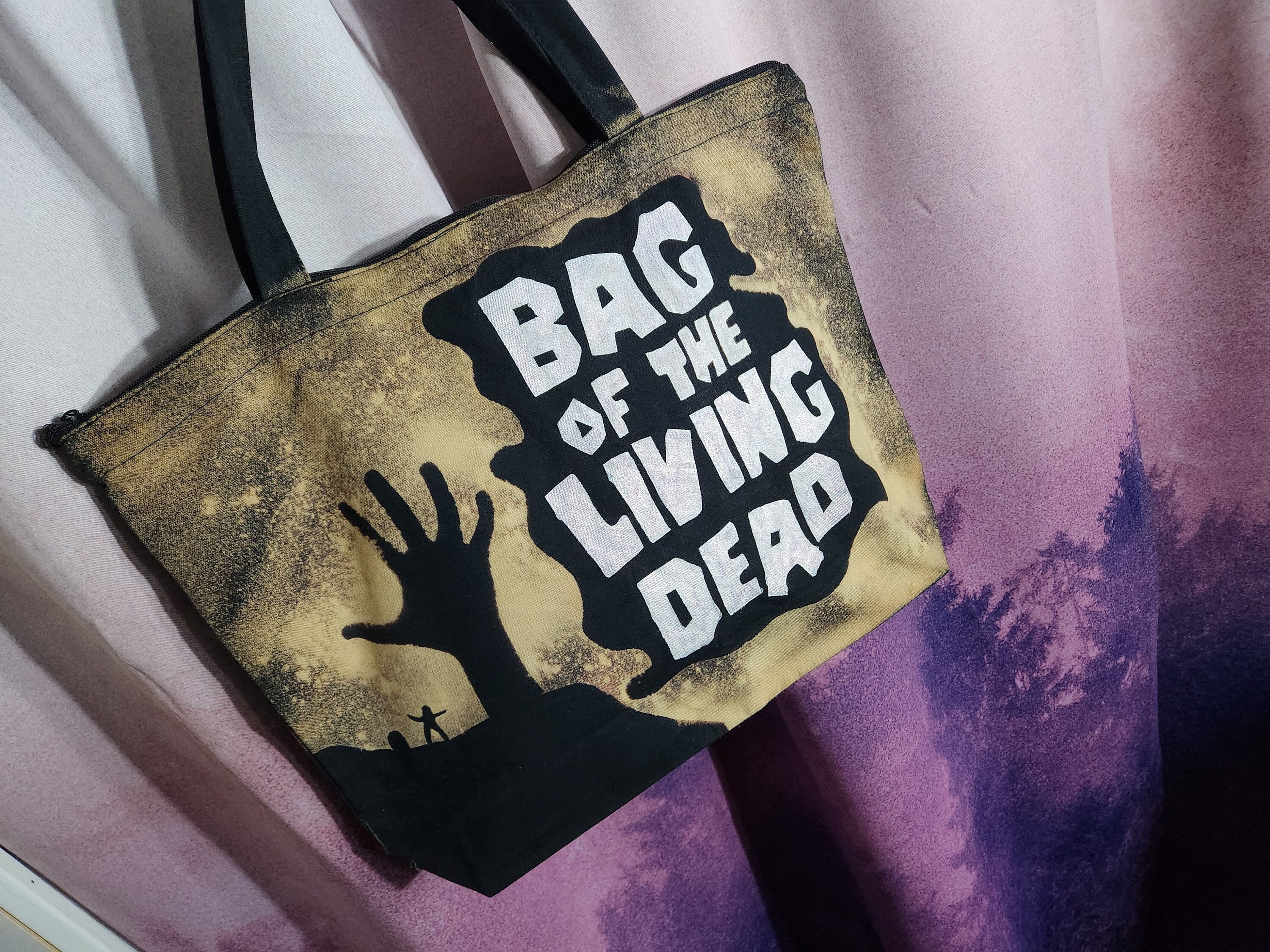Large Black bag of the Living Dead Tote - Etsy