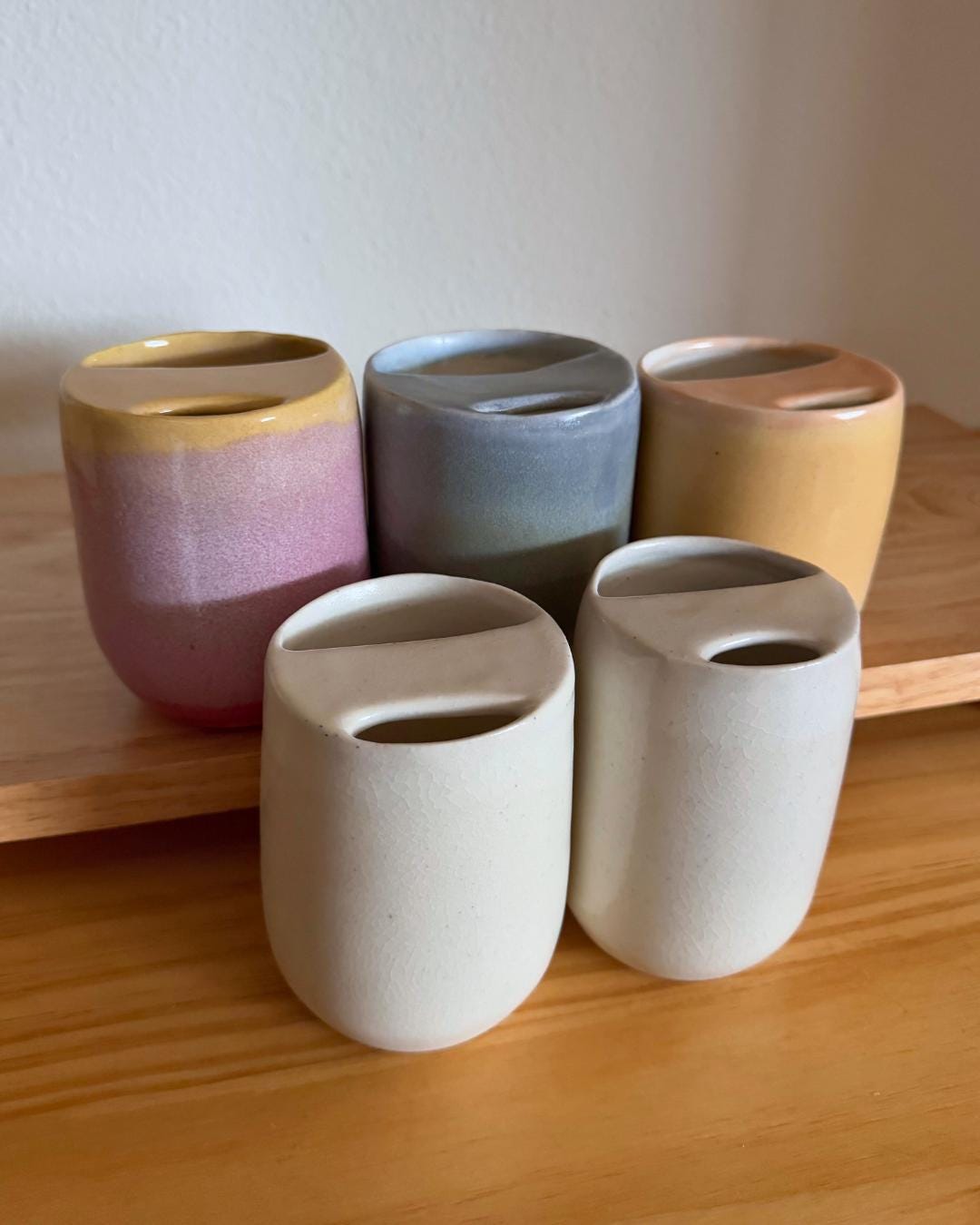 10oz Handmade Ceramic to Go Cups Handmade Ceramic Travel Mugs Handmade ...