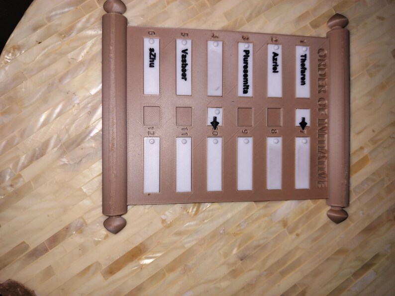 DND Initiative Tracker 3D Printed Combat Organizer Game Master TTRPG ...