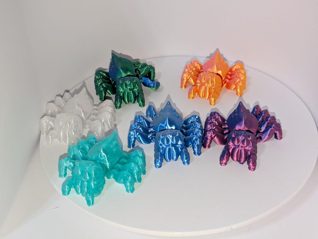 Cute Articulated Jumping Spider Fidget Toy 3D Printed Figure Flexible ...
