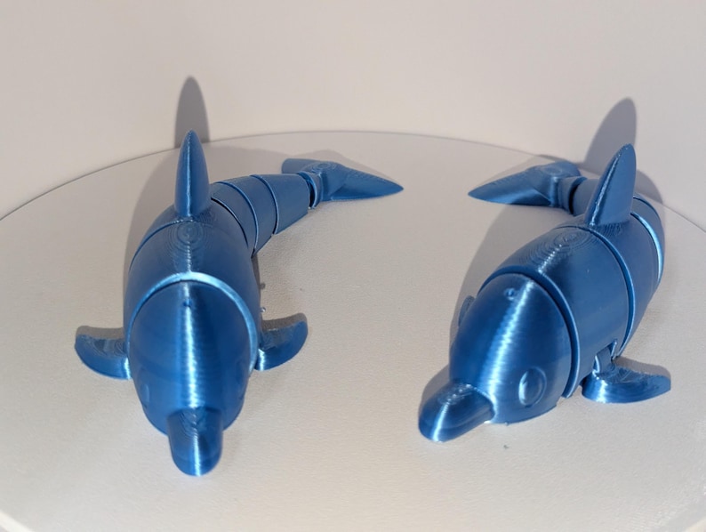 Articulated Dolphin Toy - 3D Printed Flexi Dolphin Fidget Gift - Ocean ...