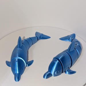 Articulated Dolphin Toy - 3D Printed Flexi Dolphin Fidget Gift - Ocean ...