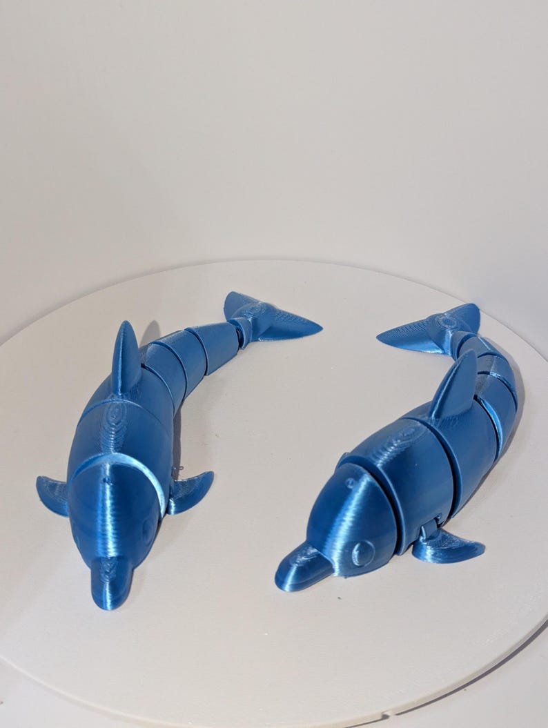Articulated Dolphin Toy - 3D Printed Flexi Dolphin Fidget Gift - Ocean ...