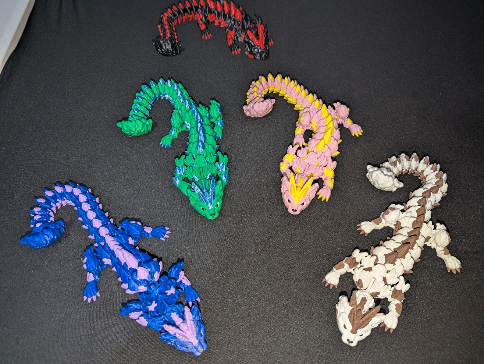 Articulating Cat Dragon 3D Printed Flexible Fantasy Creature Fidget Toy ...