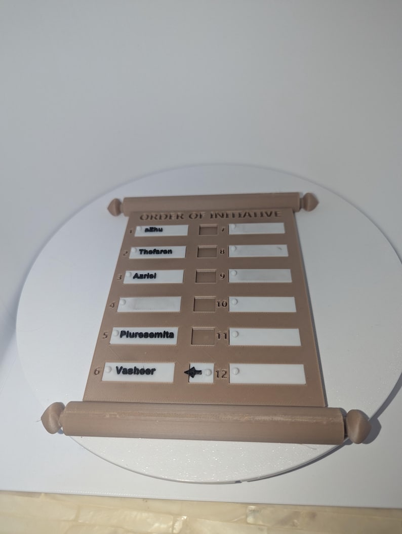DND Initiative Tracker 3D Printed Combat Organizer Game Master TTRPG ...