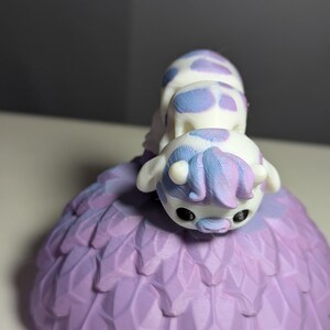 Articulated Baby Cow – 3D Printed Multicolor Lavender & White Cute Cow ...
