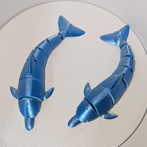 Articulated Dolphin Toy - 3D Printed Flexi Dolphin Fidget Gift - Ocean ...