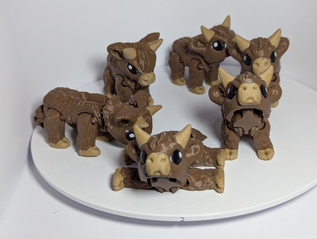 Articulated Highland Cow Fidget– Cute Farm Animal Collectible Toy 3d ...