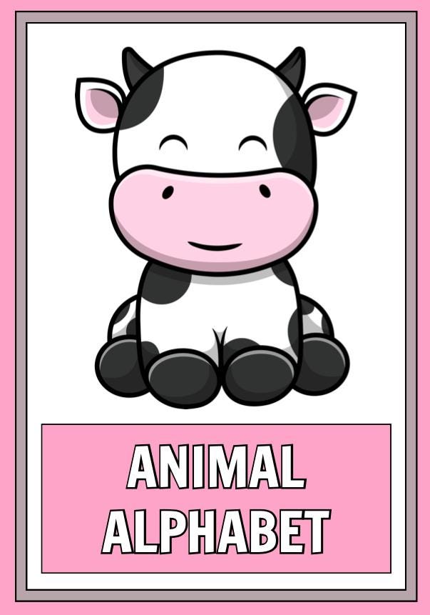 Children's Coloring Alphabet Book - Animals - Etsy Canada