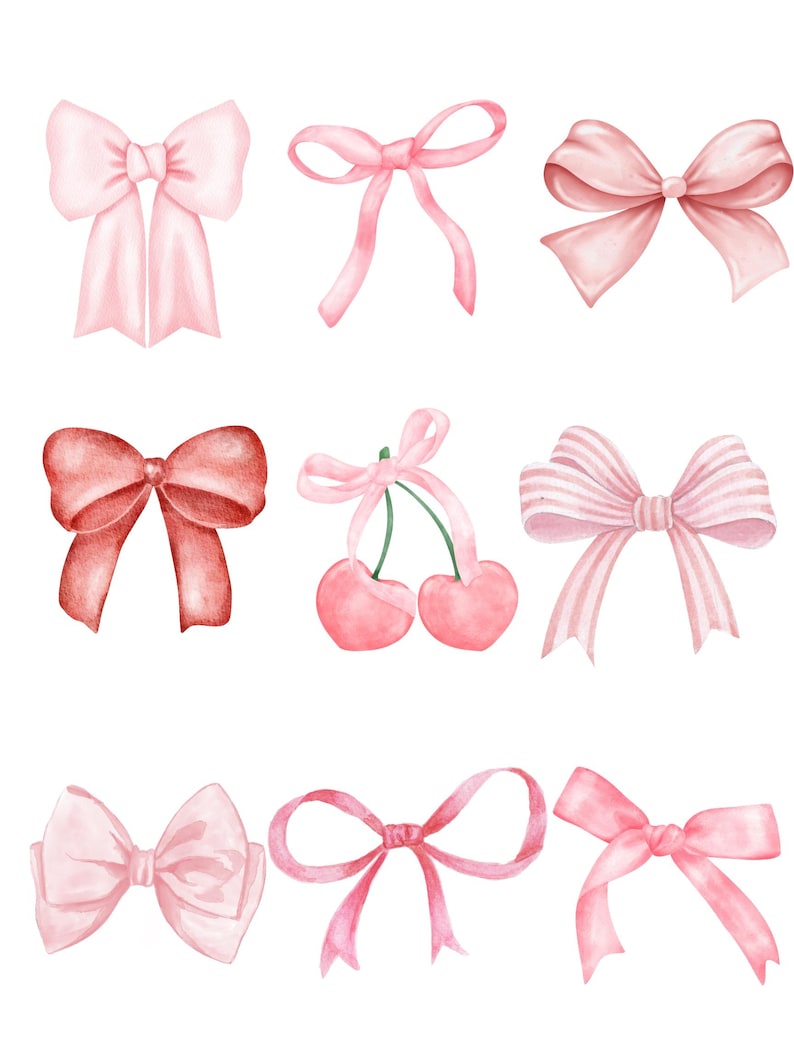 Bow Patterns | Bows | Digital Printable Wall Art - Etsy