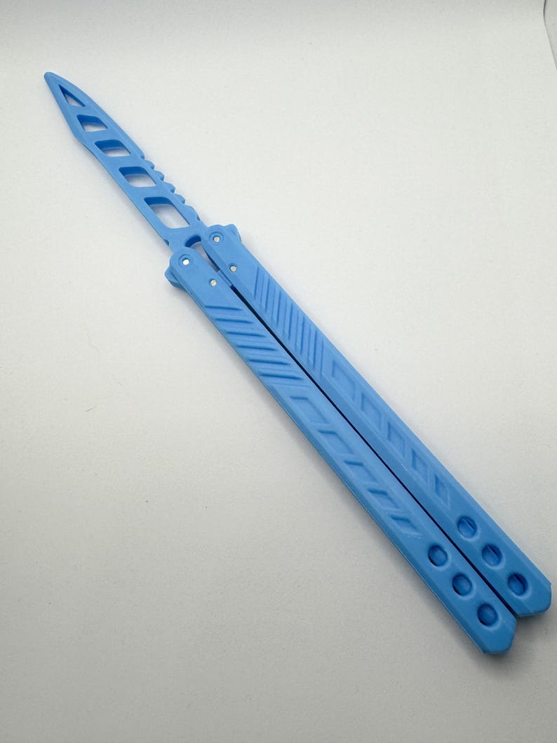 3D Printed Practice Butterfly Knife Durable Trainer With Metal Axles ...