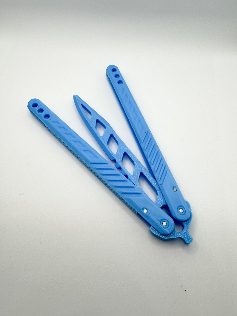 3D Printed Practice Butterfly Knife Durable Trainer With Metal Axles ...