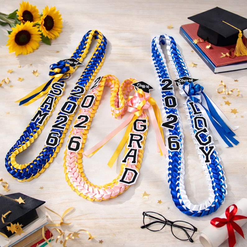 Personalized 2026 Graduation Lei With Name, Grad Lei Gift, Custom ...