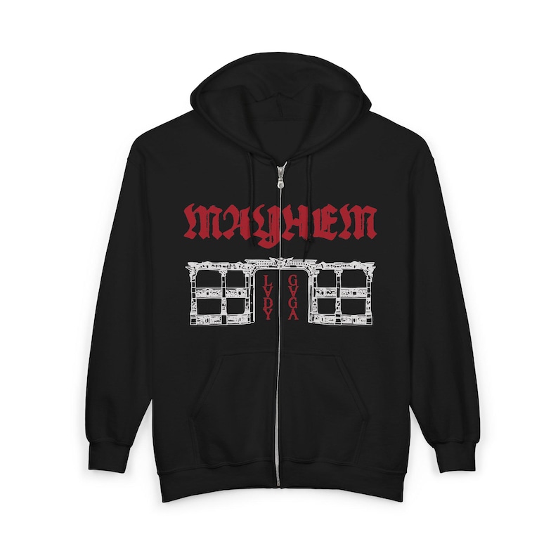 Mayhem Ball Stage and Red Dress Zip Hoodie: Unisex Tour Dates ...